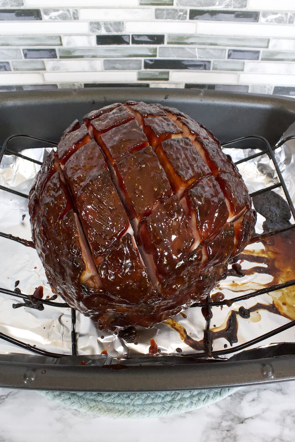 Raspberry Chipotle Glazed Ham