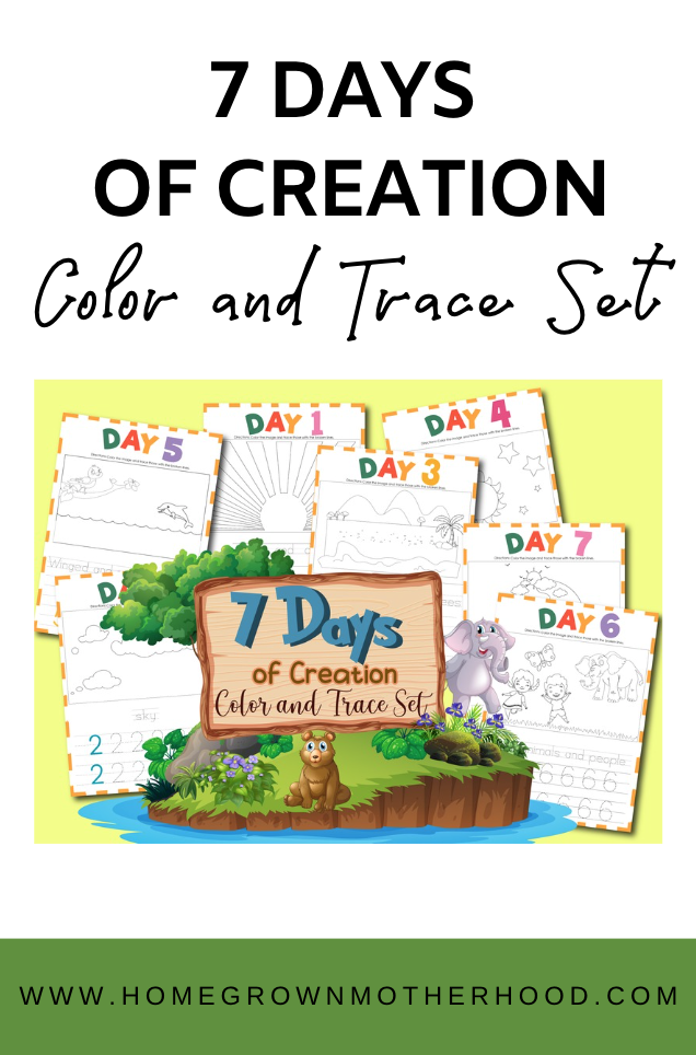 7 Days of Creation Color and Trace Set