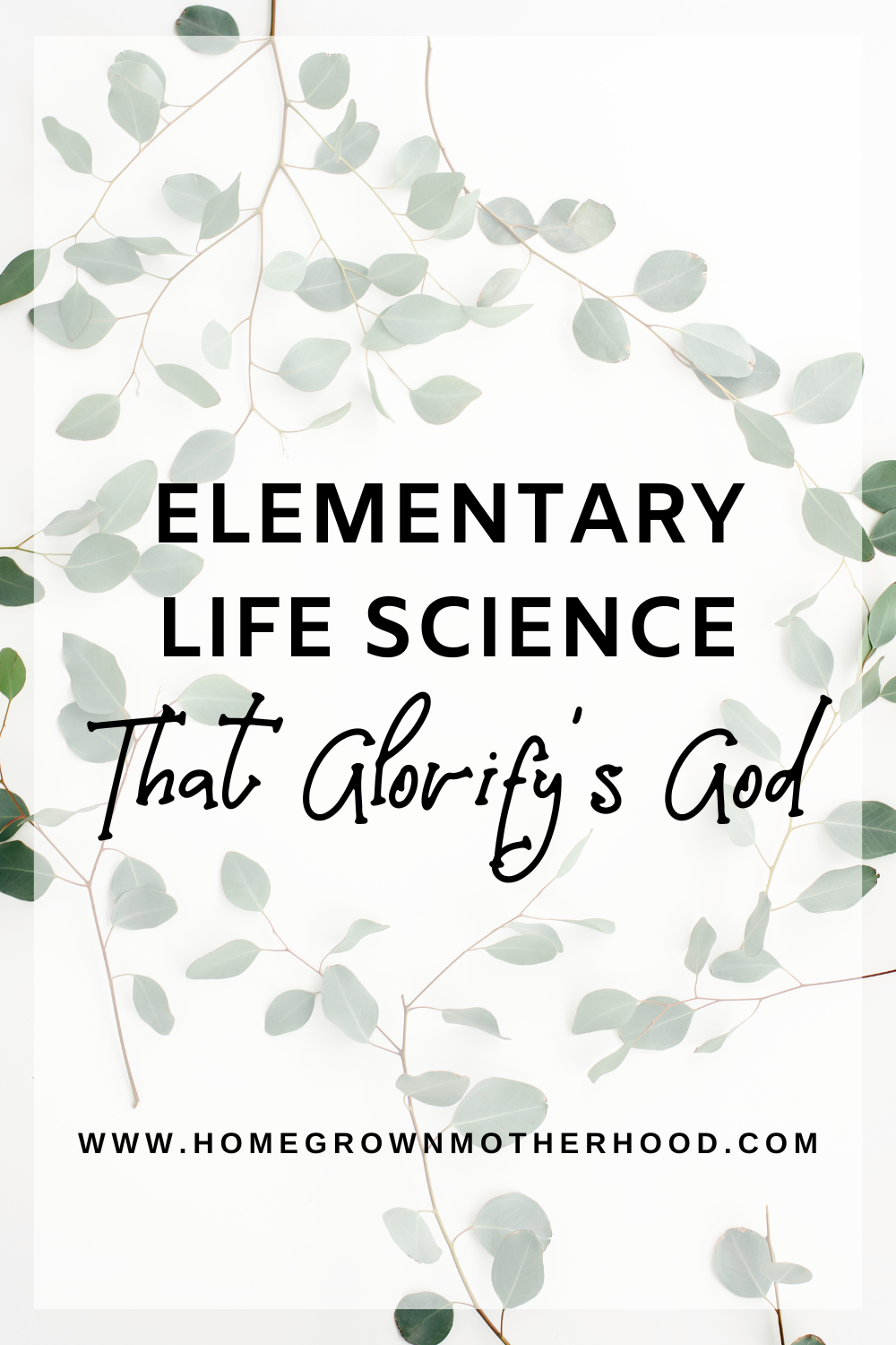 Elementary Life Science That Glorify's God
