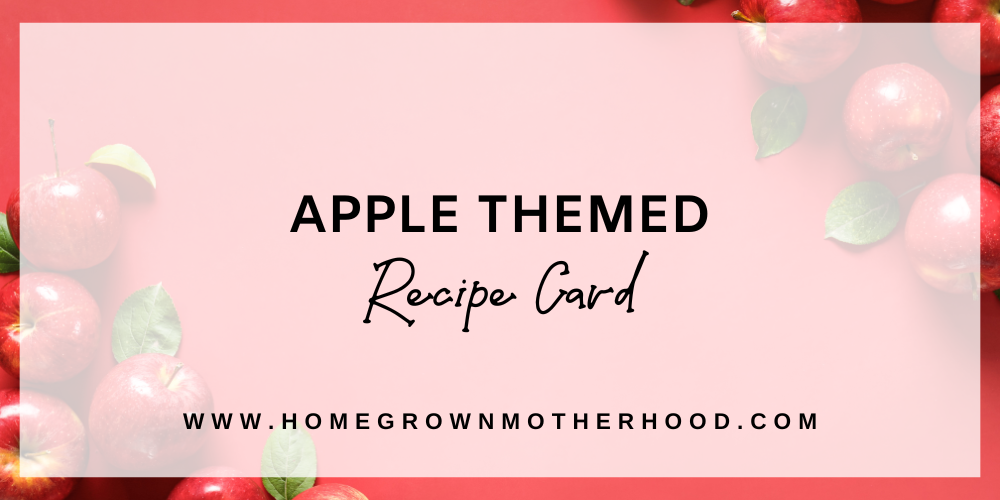 Apple Themed Recipe Card