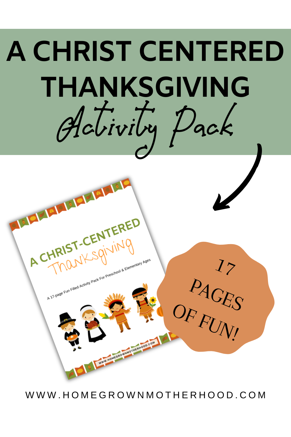 Christ Centered Thanksgiving Activity Pack