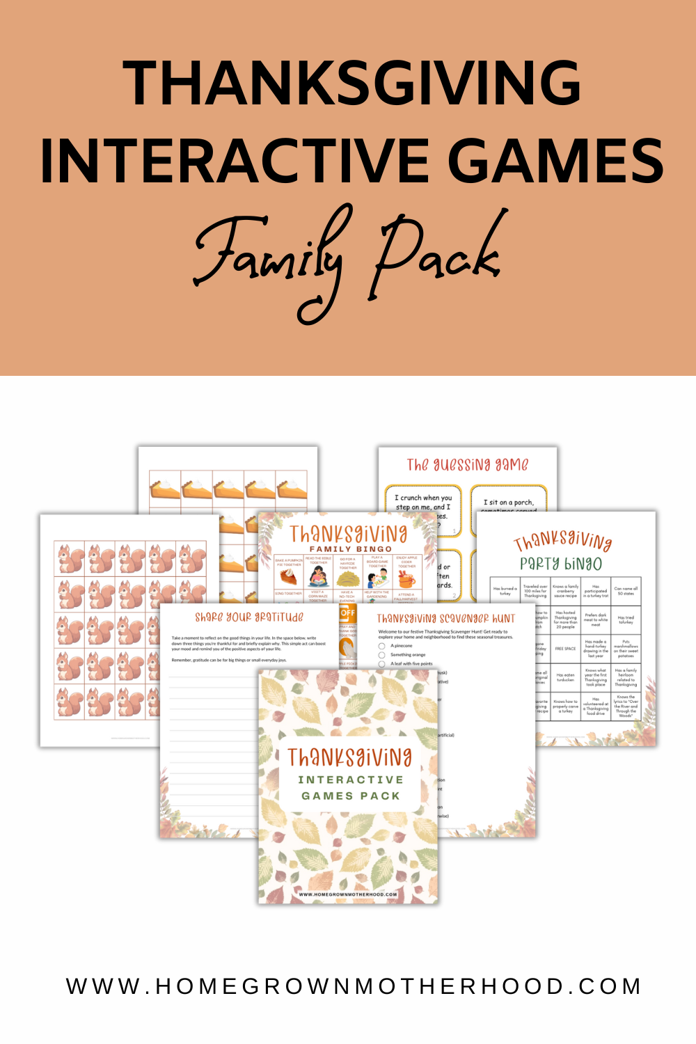 Thanksgiving Interactive Games Pack