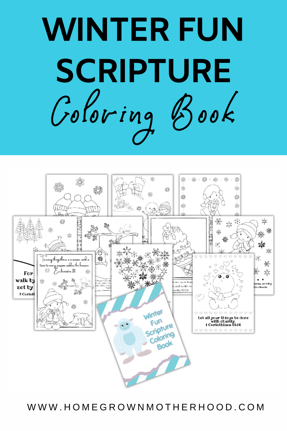 Winter Scripture Coloring Book
