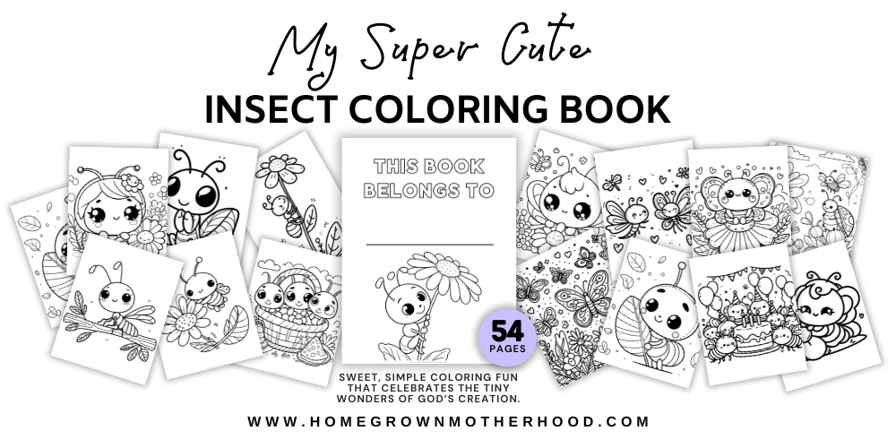 My Super Cute Insect Coloring Book