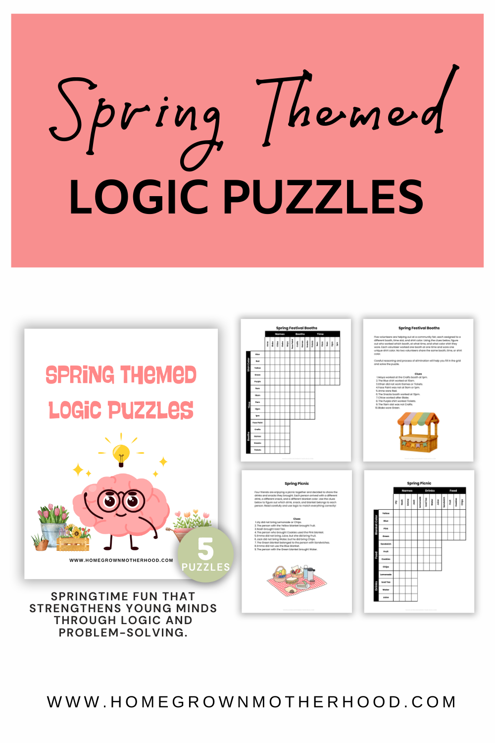 Spring Themed Logic Puzzles
